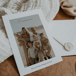 Modern Multi Photo Holiday Card Template — Photo Christmas Card ...