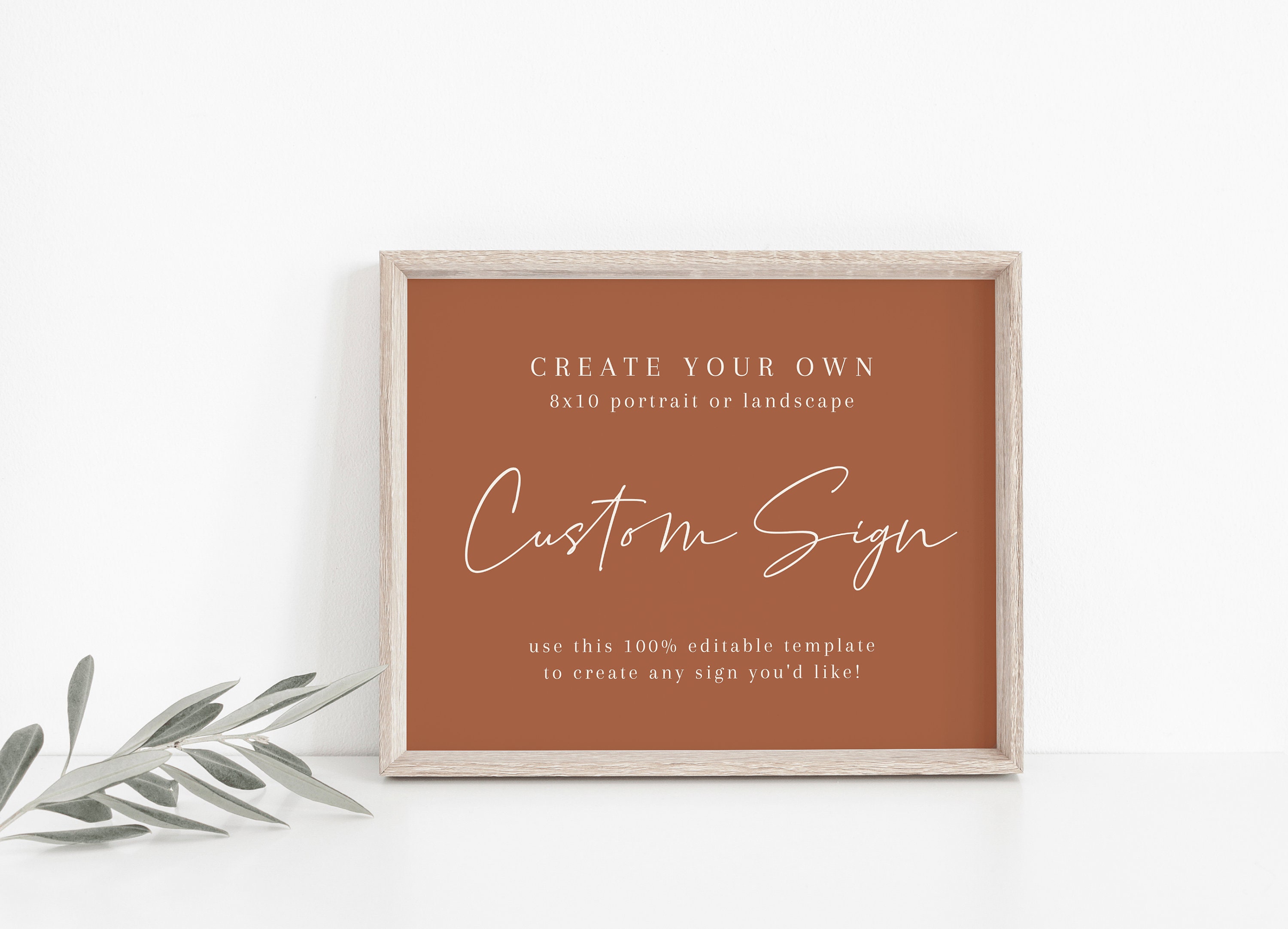 Rust Custom Wedding Sign Template Terracotta Wedding Sign | Etsy