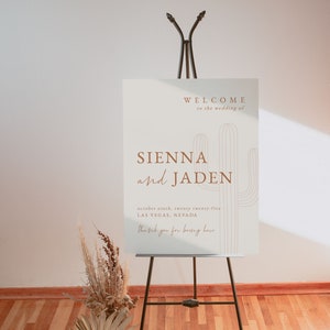 Desert Wedding Welcome Sign Template, Cactus Wedding Welcome Sign ...
