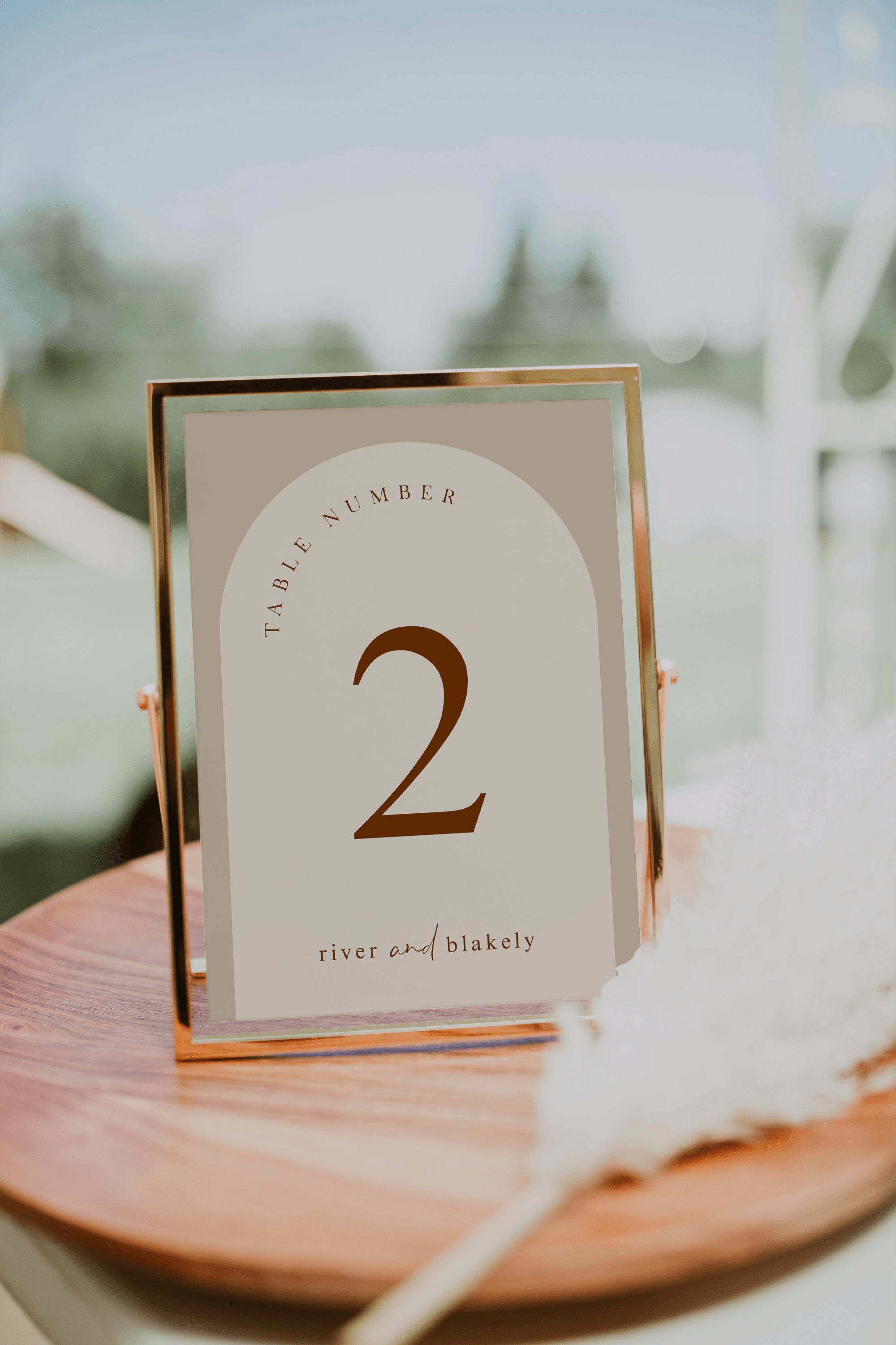 Arched Minimalist Table Numbers Template Boho Arch Wedding - Etsy