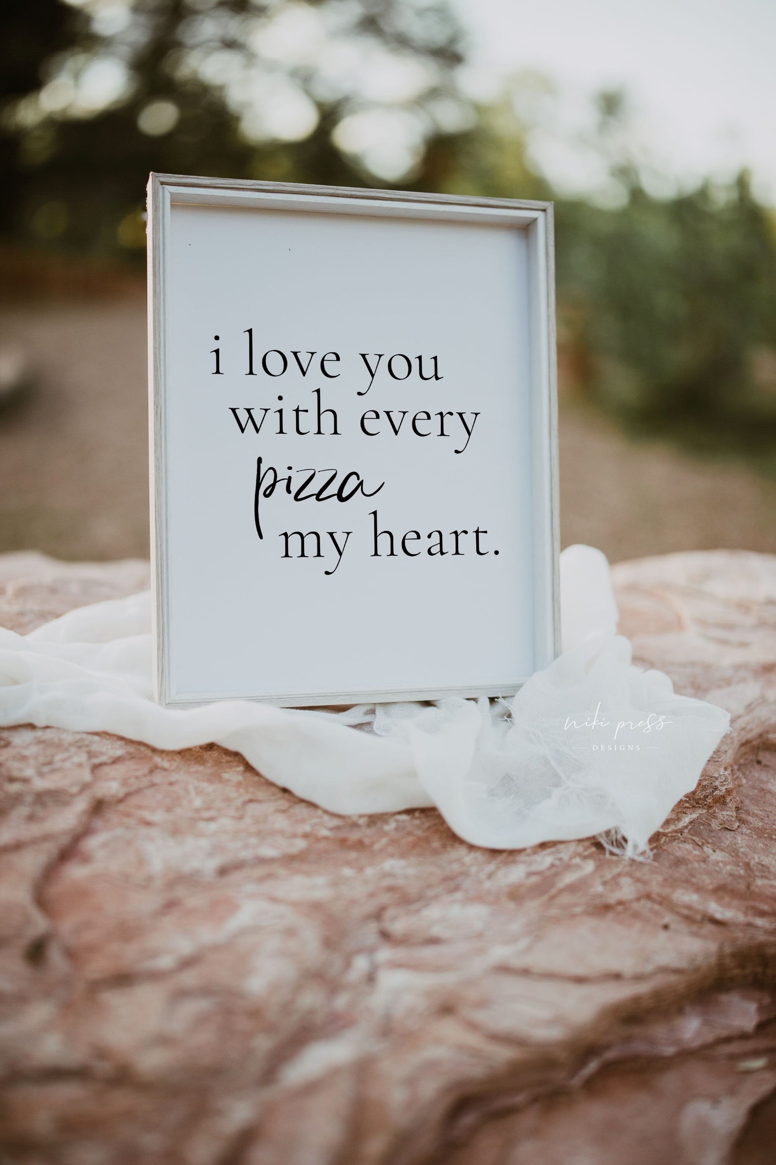 Modern Wedding Pizza Sign Template, I Love You With Every Pizza My ...