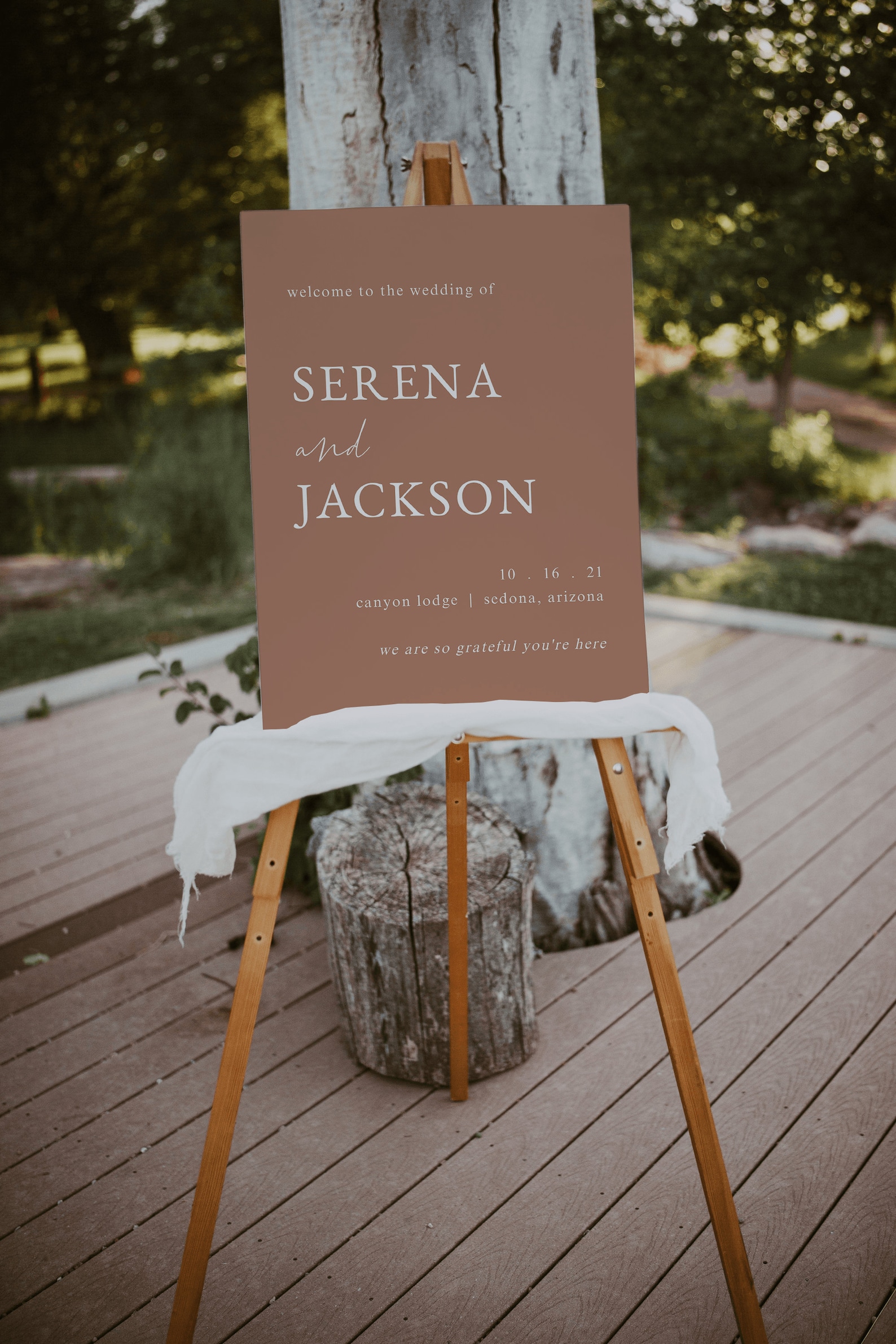 Earthy Mauve Wedding Welcome Sign Template — Modern Boho Wedding Sign ...