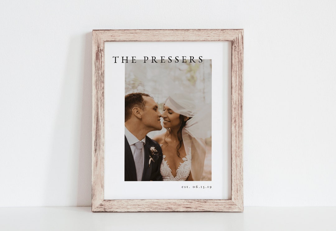 Last Name Wall Art Template — Editable Newlywed Wall Art — Printable ...