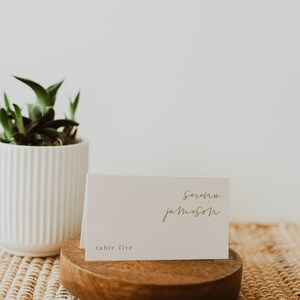 Rust Place Card Template Printable Minimalist Place Cards Terracotta ...