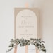 Arched Minimalist Baby Shower Welcome Sign Template | Boho Baby Shower ...