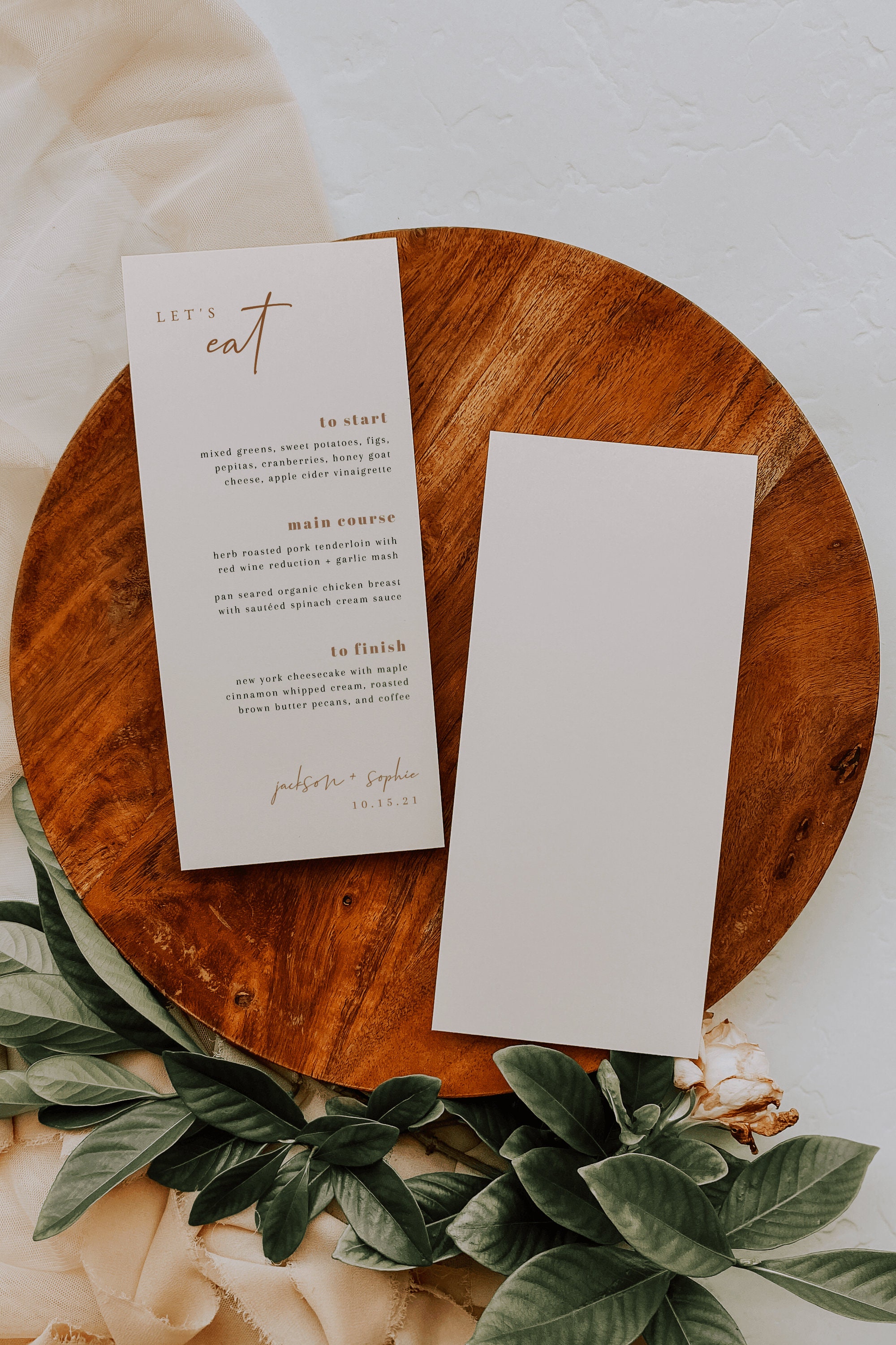 Rust Wedding Dinner Menu Template Modern Boho Dinner Menu - Etsy