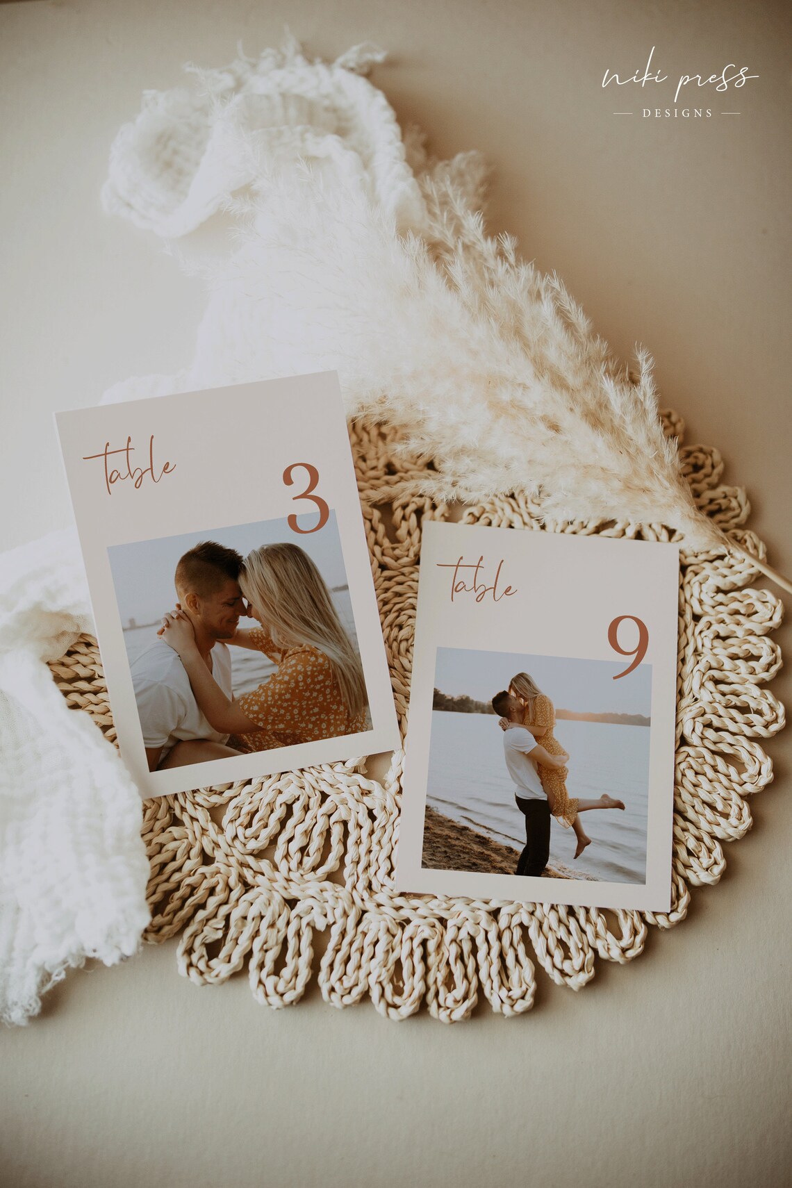 Desert Boho Table Numbers With Photos Template Photo Table - Etsy