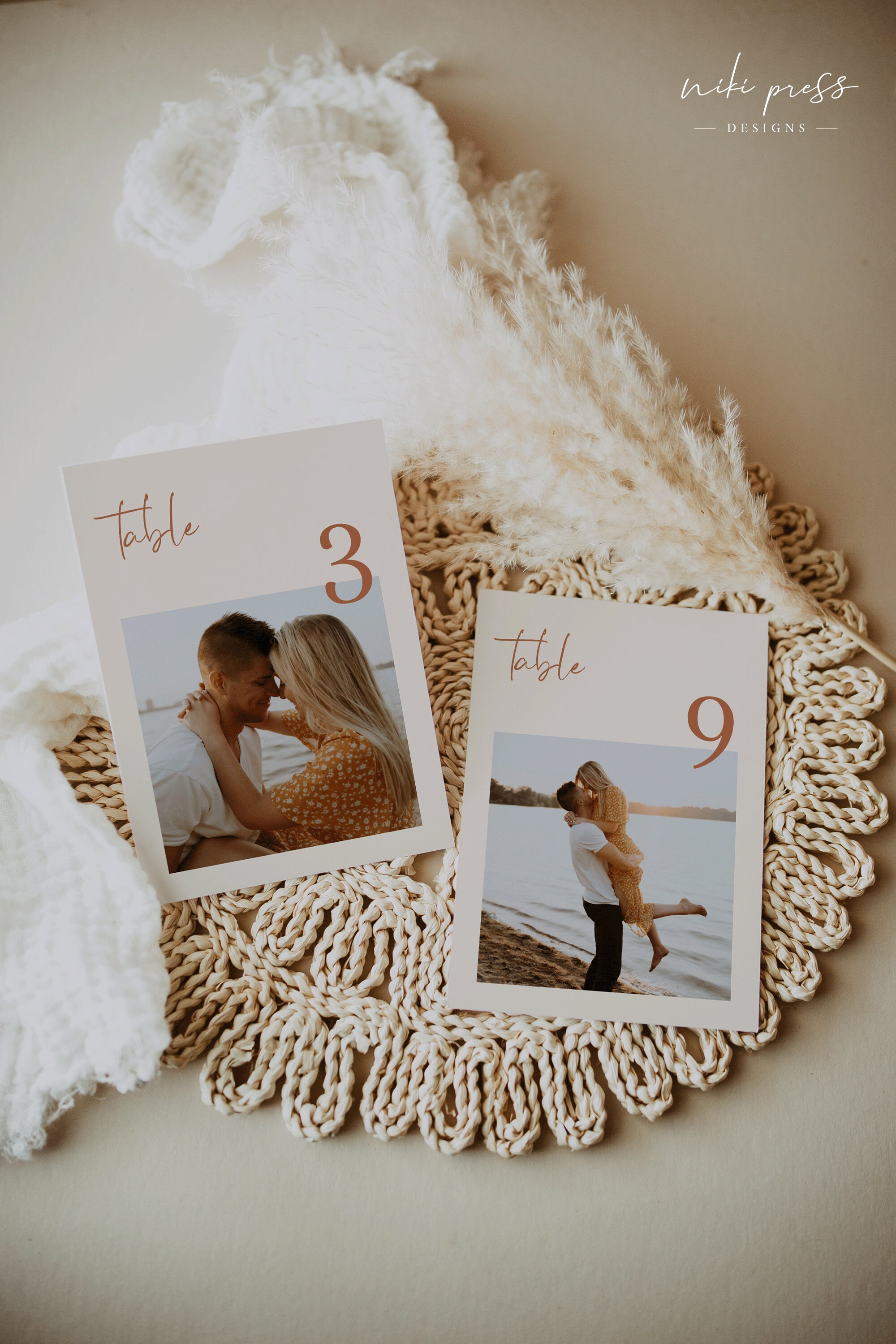 Desert Boho Table Numbers With Photos Template Photo Table - Etsy