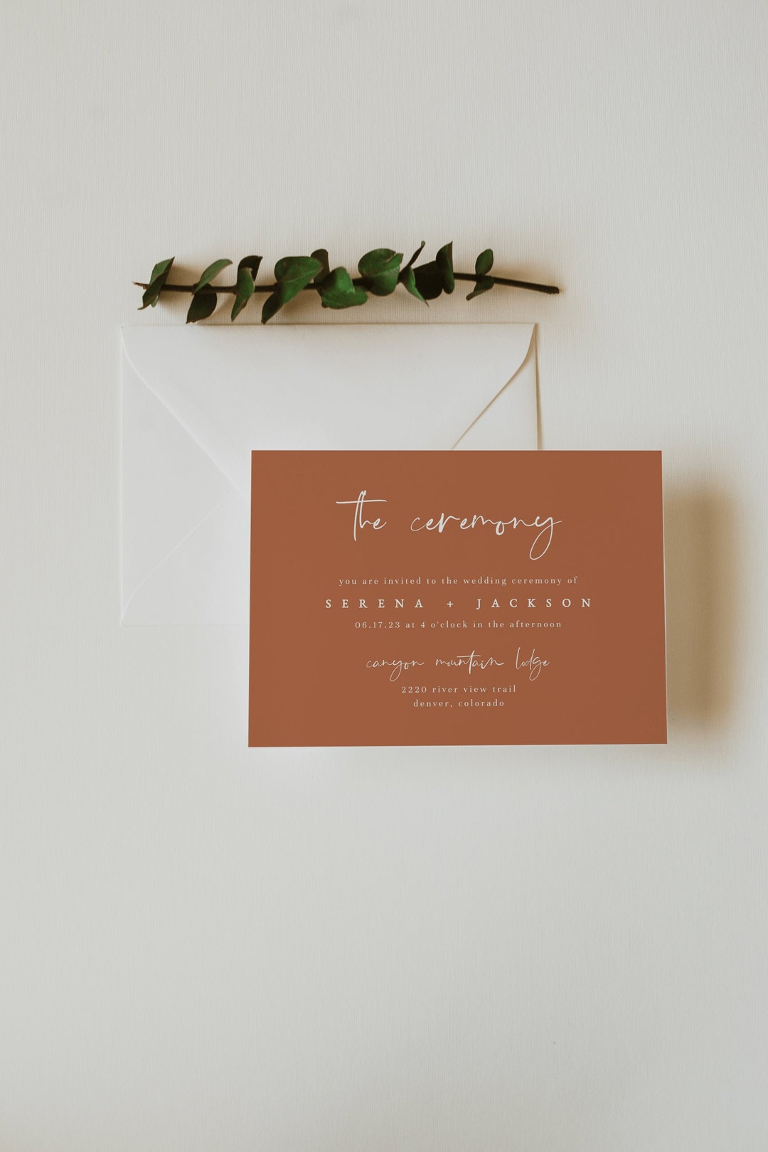 Desert Boho Wedding Ceremony Insert Card Template — Printable Wedding ...