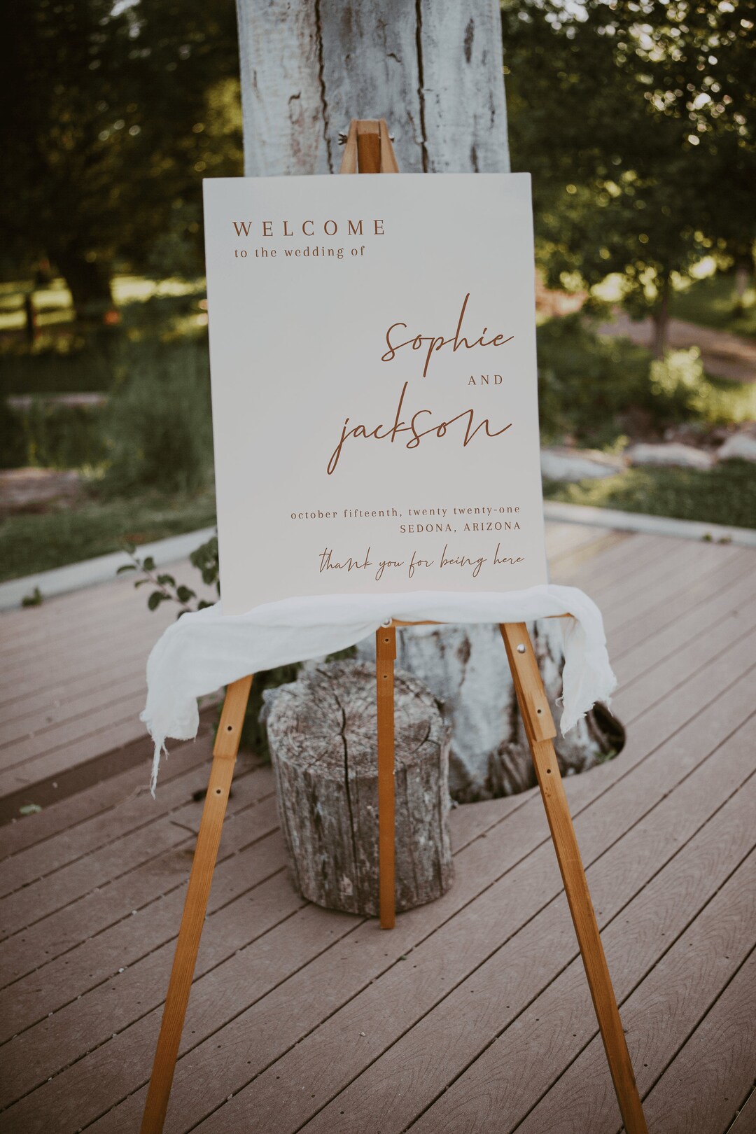 Rust Wedding Welcome Sign Template — Desert Boho Wedding Sign ...
