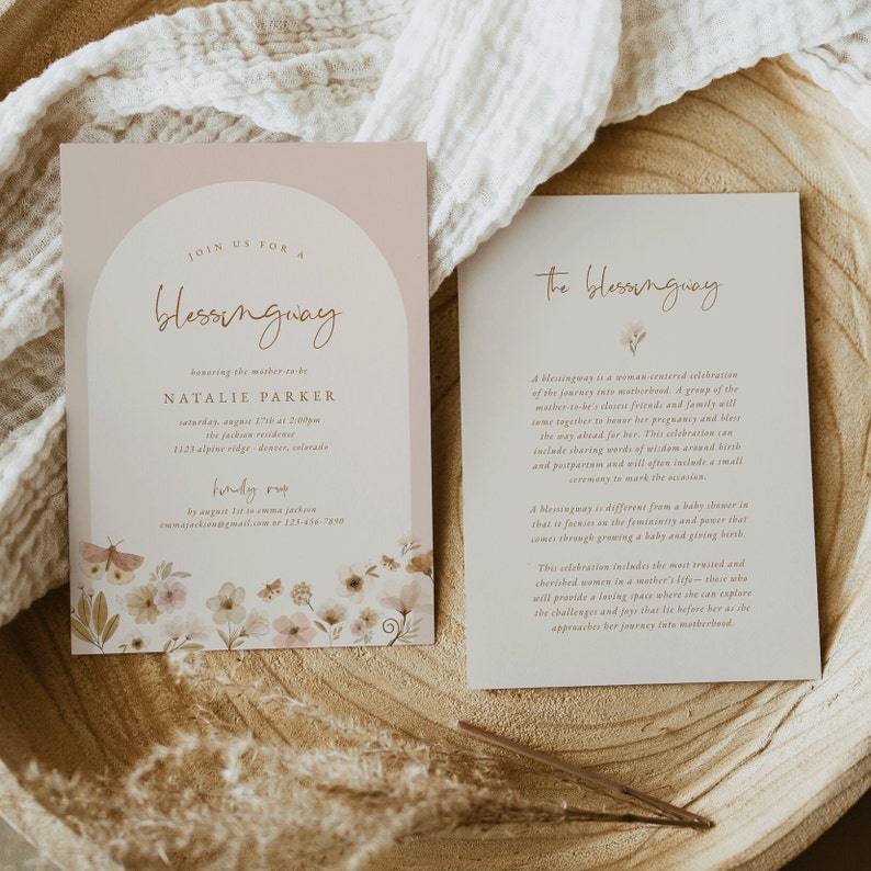 Blessingway Invitation Template Mother Blessing Invitation - Etsy