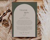 Boho Wedding Thank You Note Template Wedding Table Thank You - Etsy