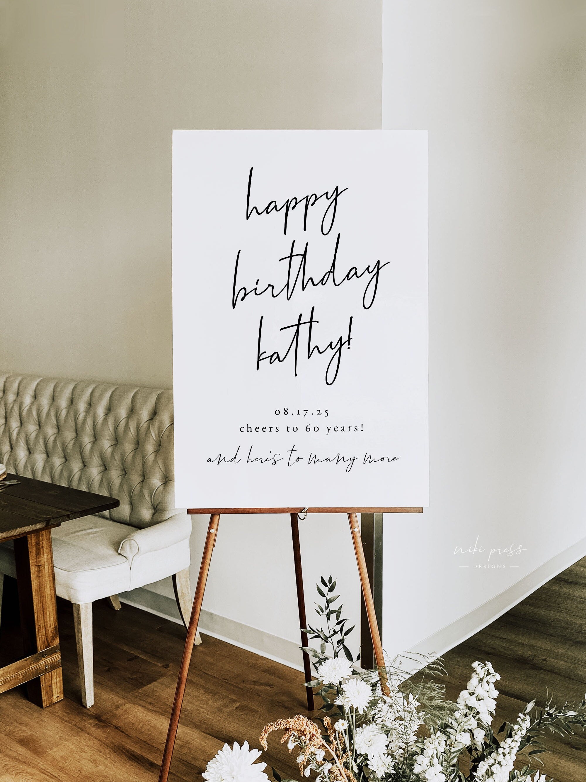 Editable Birthday Party Sign Template Printable Birthday - Etsy
