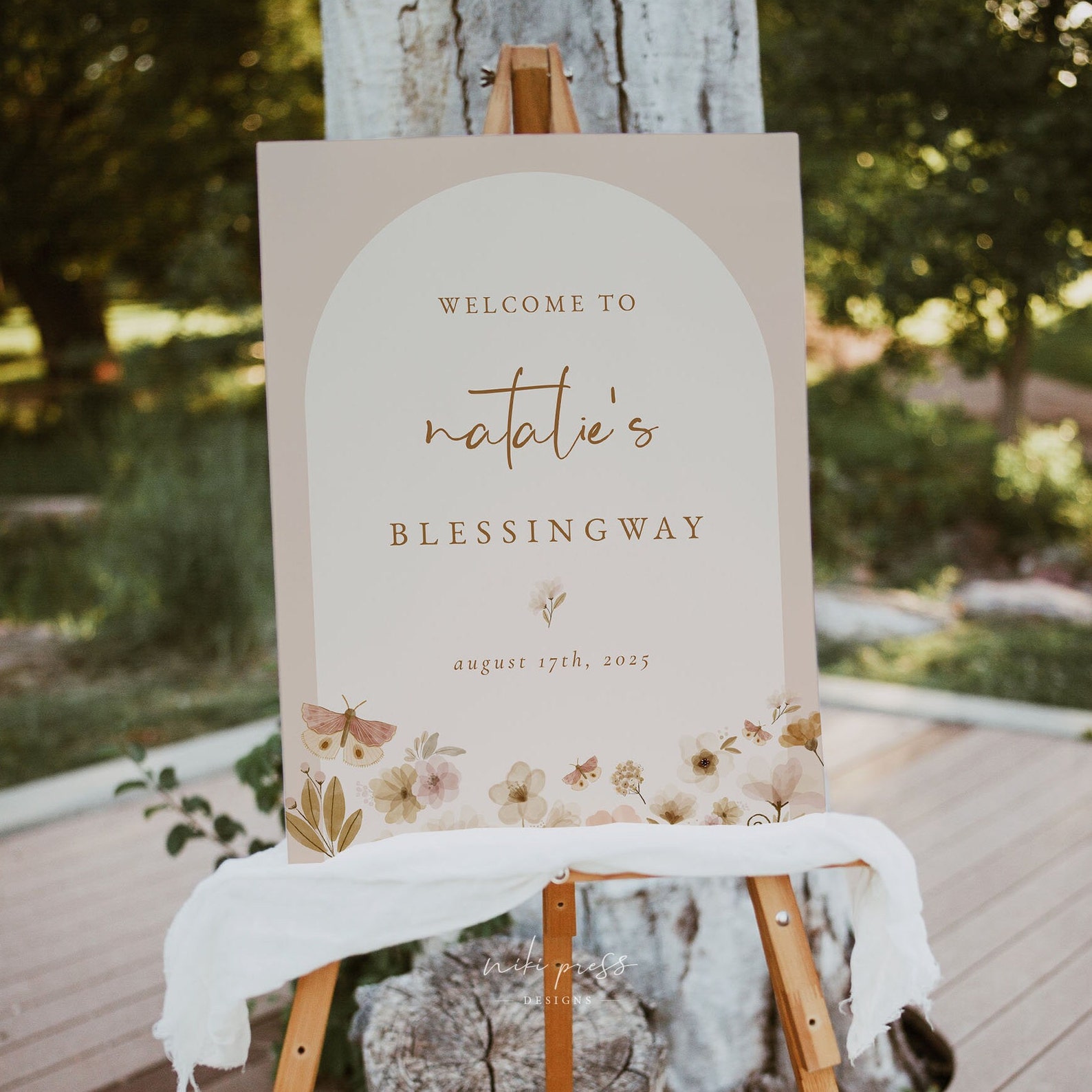 Blessingway Welcome Sign Template | Mother Blessing Sign | Arch ...