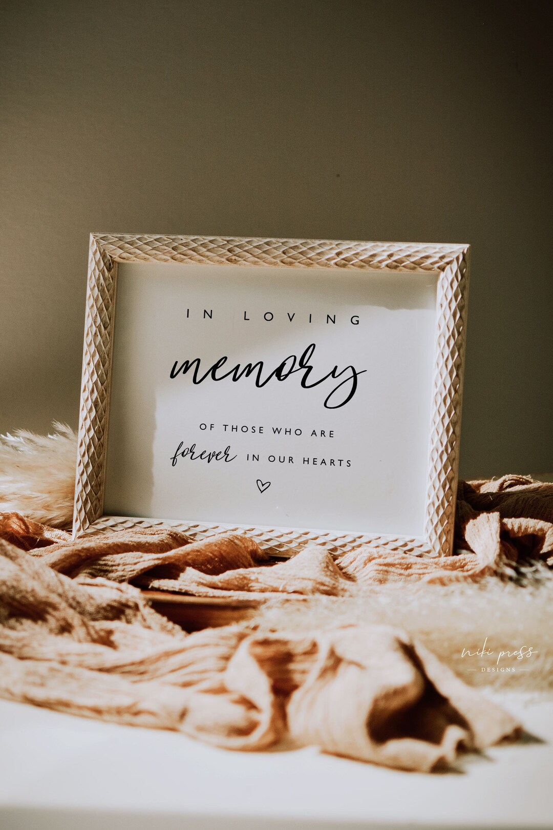 In Loving Memory Wedding Sign Template | Printable Wedding Memorial ...