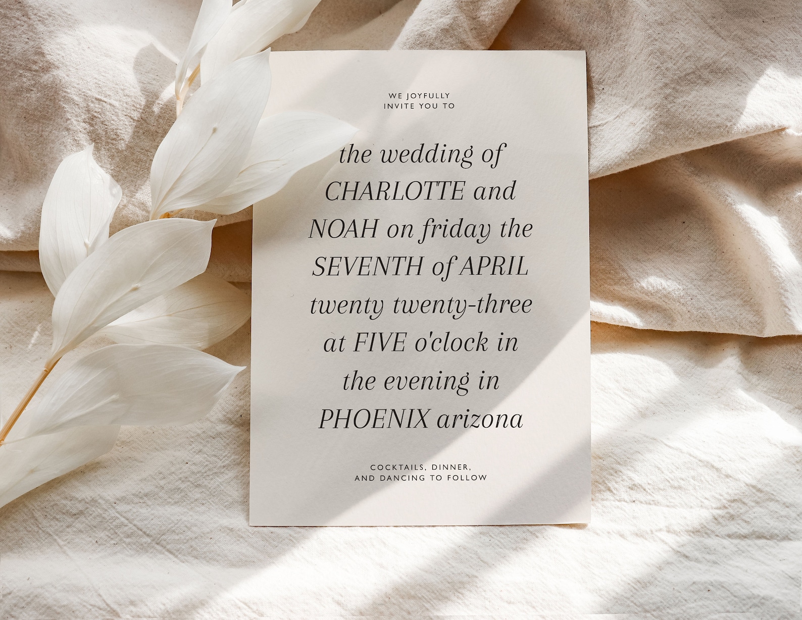 Modern Wedding Invitation Suite Template, Minimalist Wedding Invites ...