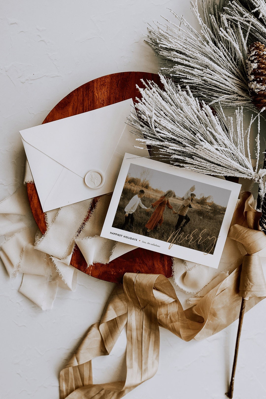 Modern Holiday Card Template Modern Christmas Card - Etsy