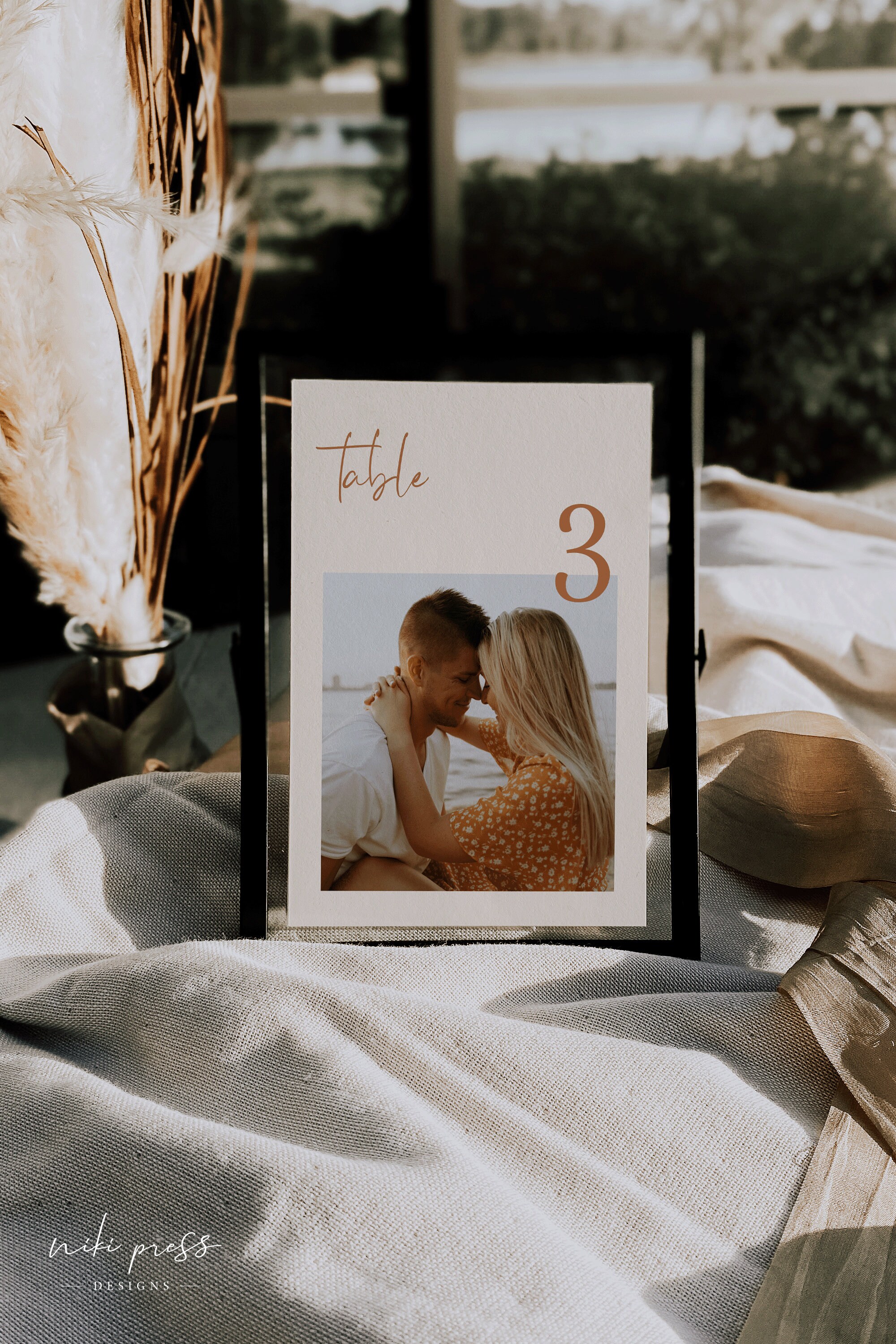 Desert Boho Table Numbers With Photos Template Photo Table - Etsy