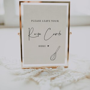 Recipe Card Sign Template — Please Leave Your Recipe Cards Here Sign ...