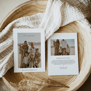 Modern Multi Photo Holiday Card Template — Photo Christmas Card ...