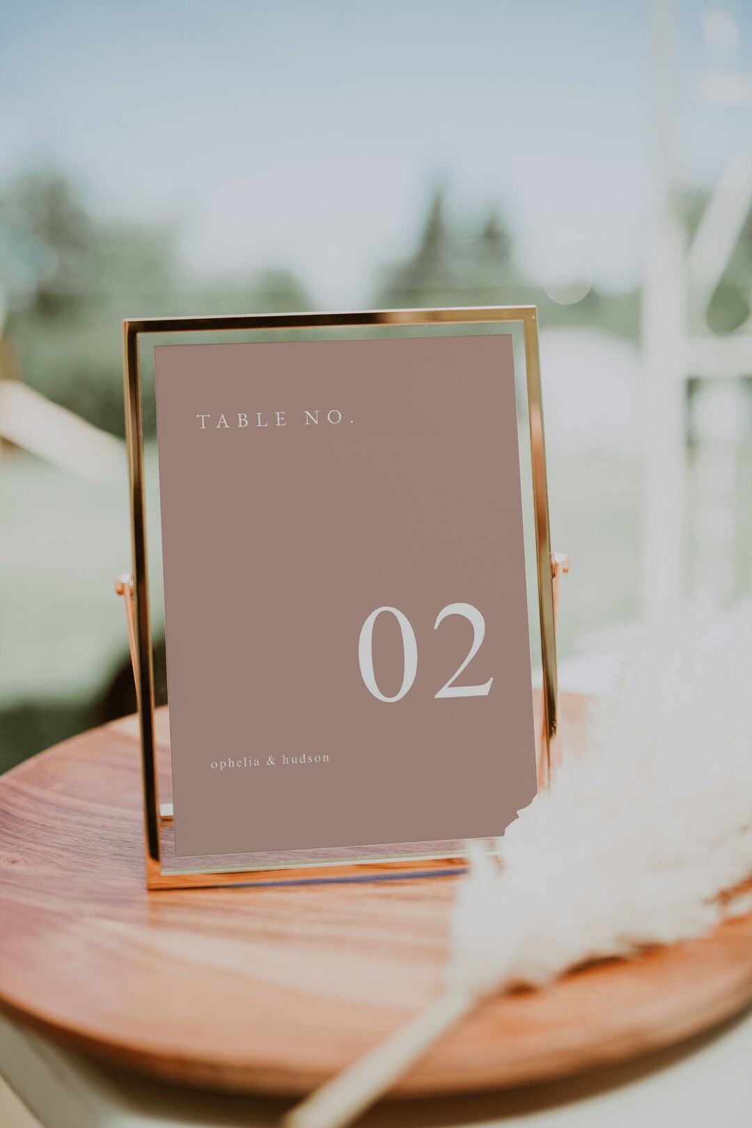 Earthy Mauve Wedding Table Numbers Template — Modern Wedding Table ...