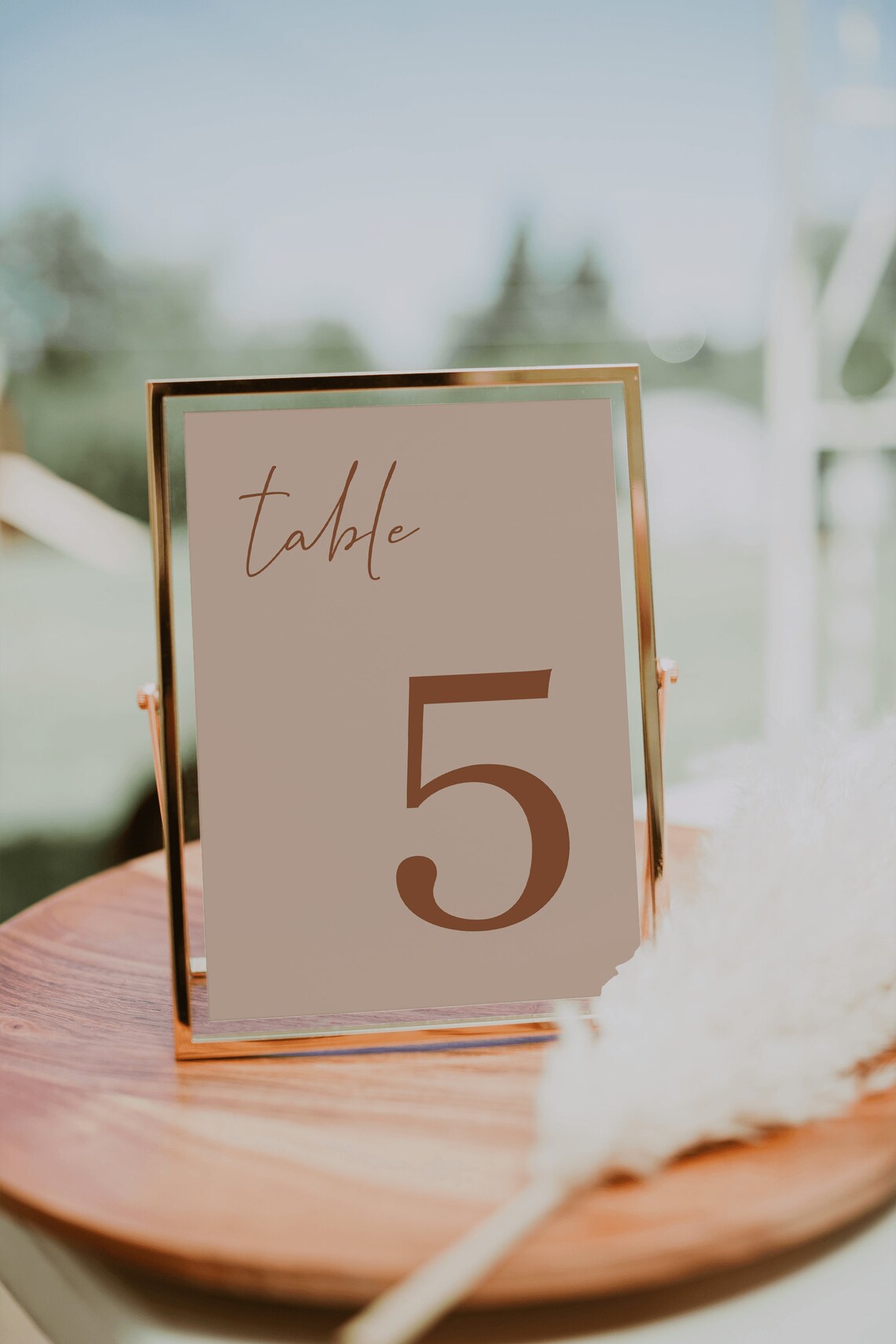 Bohemian Wedding Table Numbers Template — Wedding Table Number Signs ...