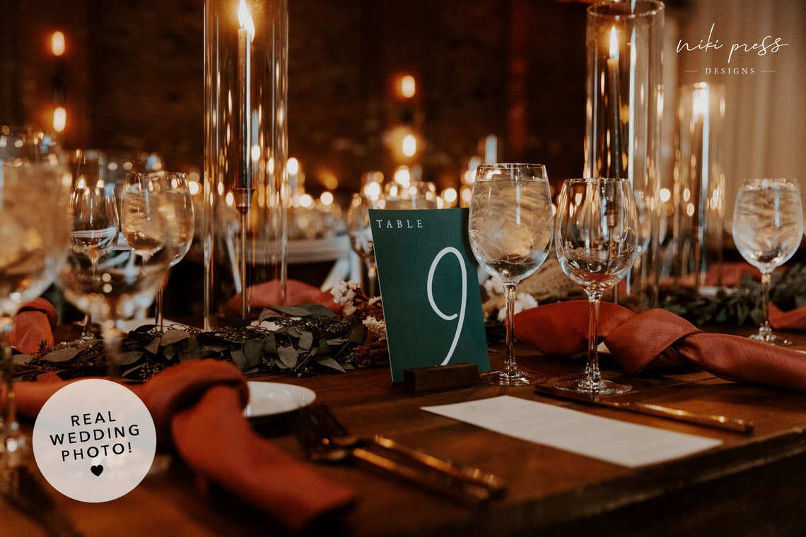 Black Table Numbers Template Wedding Table Numbers - Etsy