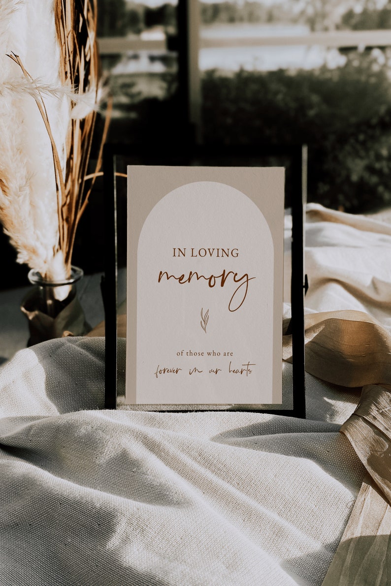 In Loving Memory Wedding Sign Template Modern Wedding | Etsy