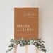 Desert Minimalist Wedding Welcome Sign Template — Burnt Orange Wedding ...