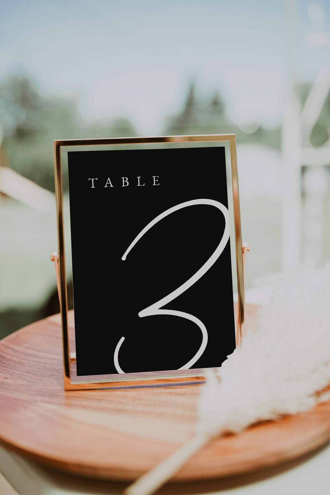 Black Table Numbers Template Wedding Table Numbers - Etsy