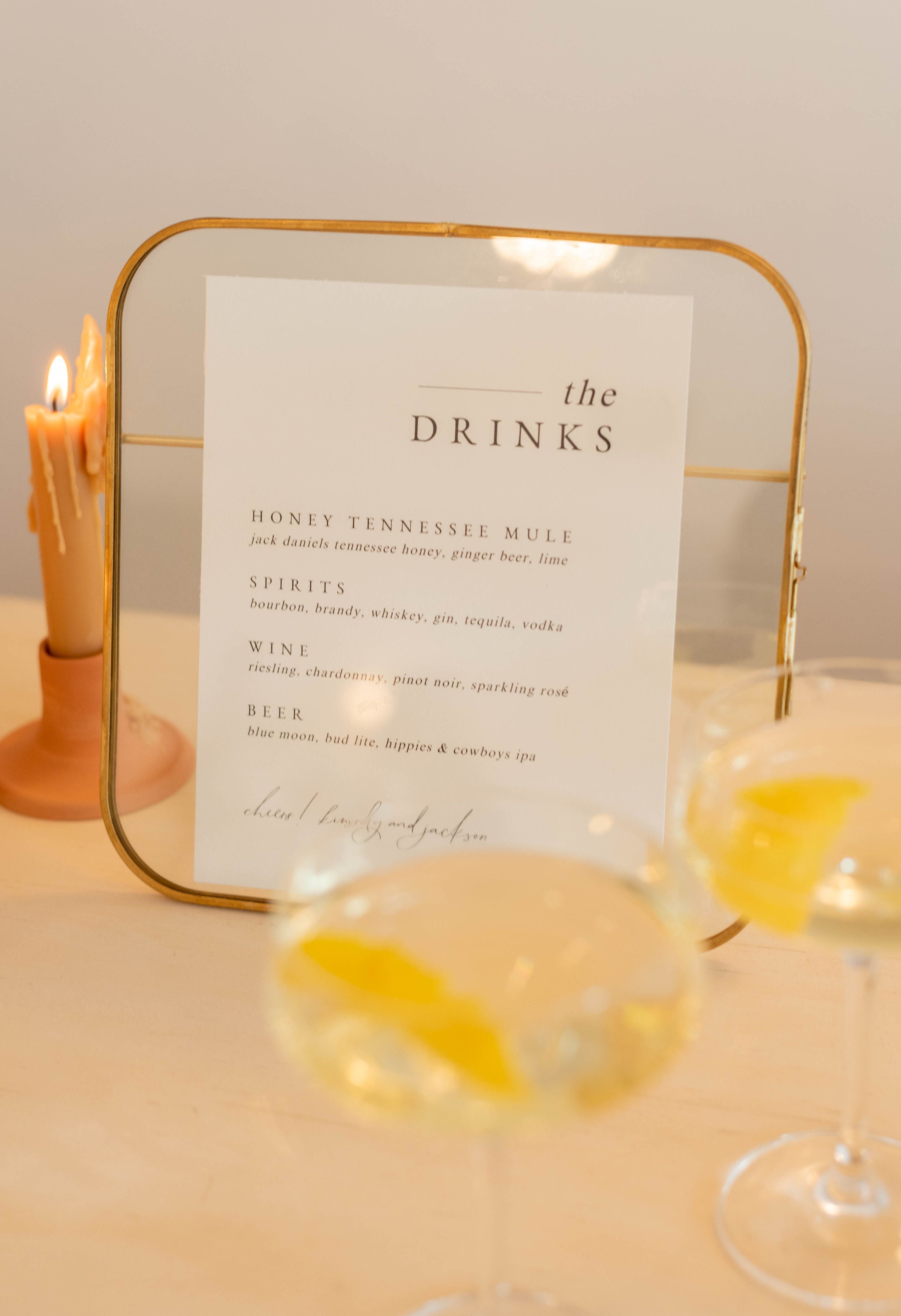 Elegant Minimalist Wedding Bar Menu Template Wedding Drinks - Etsy