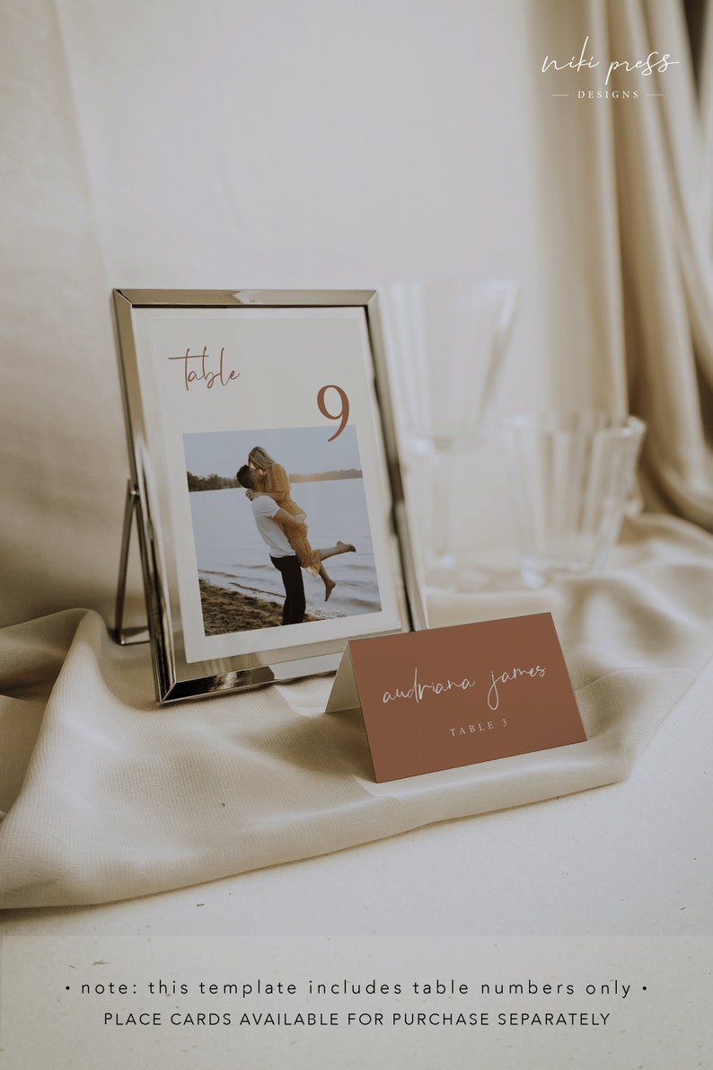 Desert Boho Table Numbers With Photos Template Photo Table - Etsy