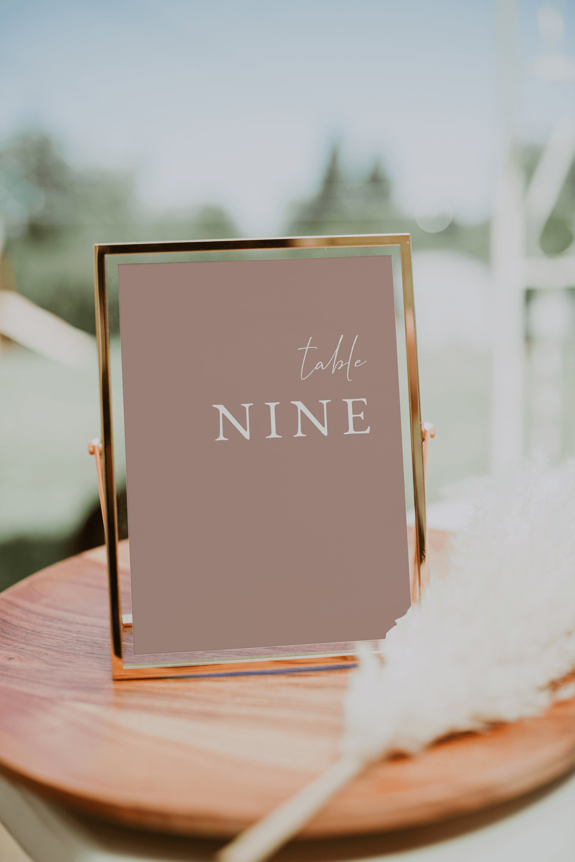 Earthy Mauve Wedding Table Numbers Template Wedding Table - Etsy