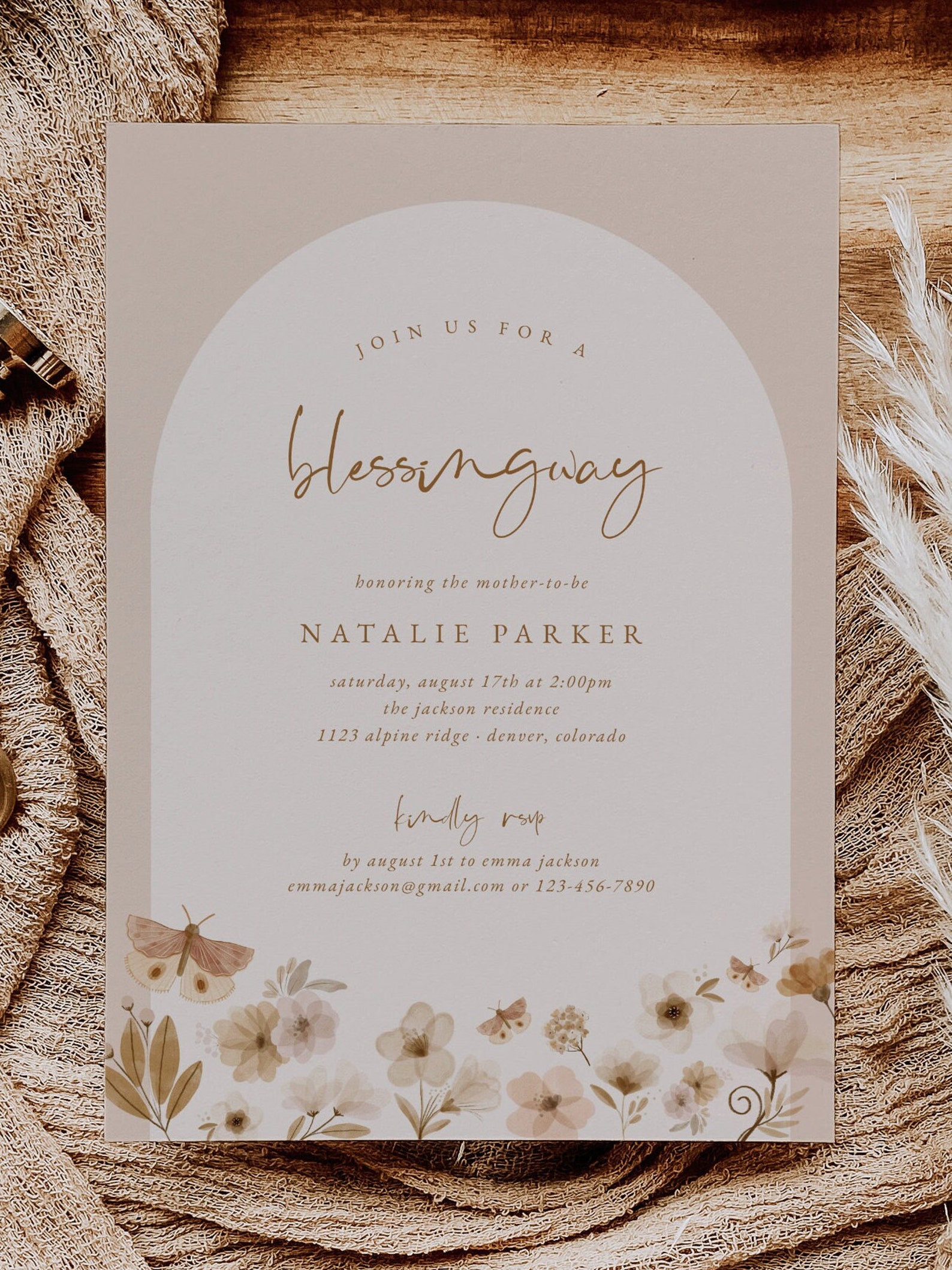 Blessingway Invitation Template Mother Blessing Invitation - Etsy