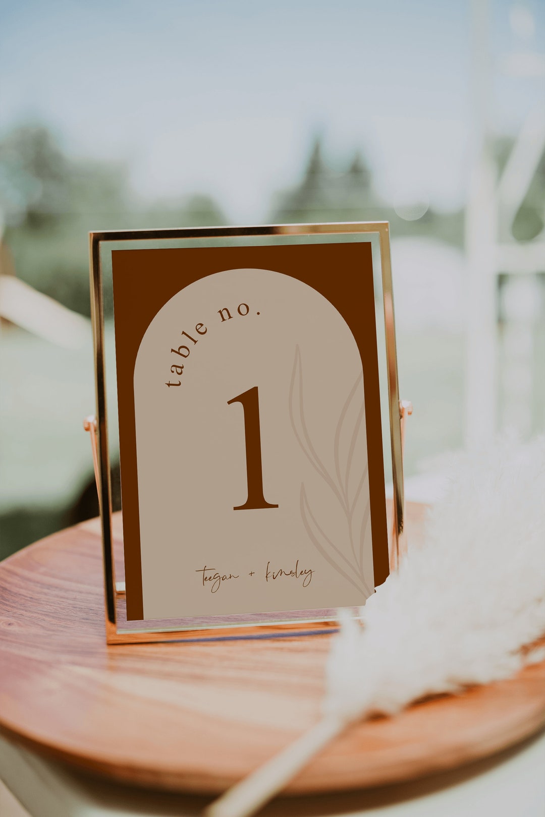 Arched Terracotta Table Numbers Template — Boho Arch Wedding Table ...