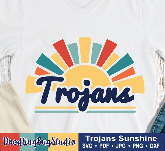 Trojans SVG Trojans PNG JPG Trojans rainbow svg Trojans sun | Etsy