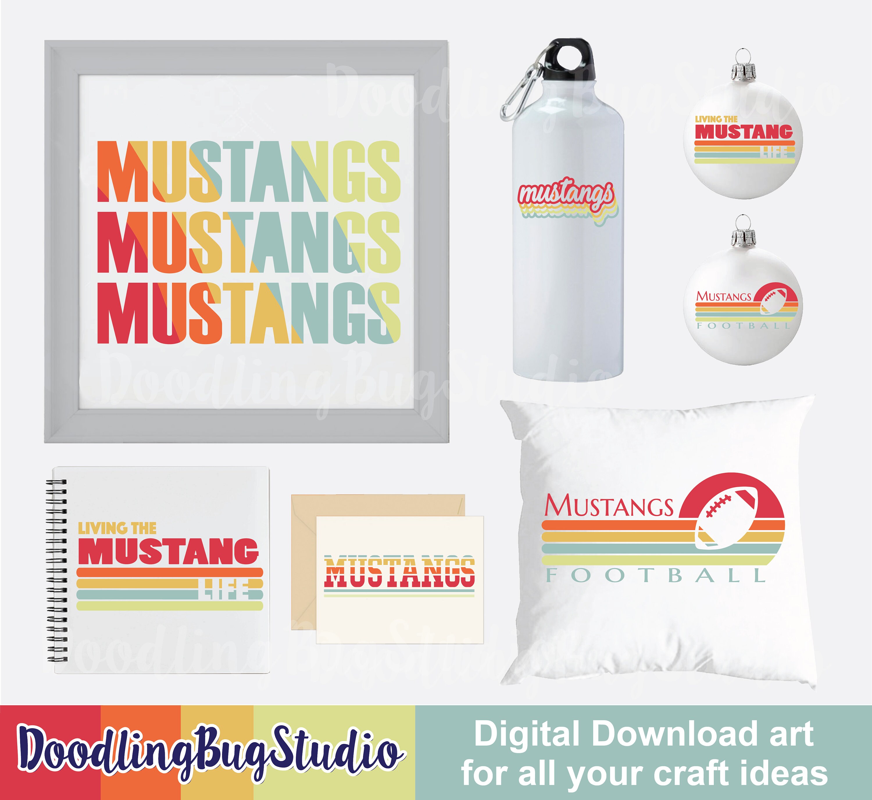 Mustangs Bundle Svg Mustangs PNG Clipart Mustangs Retro Svg - Etsy