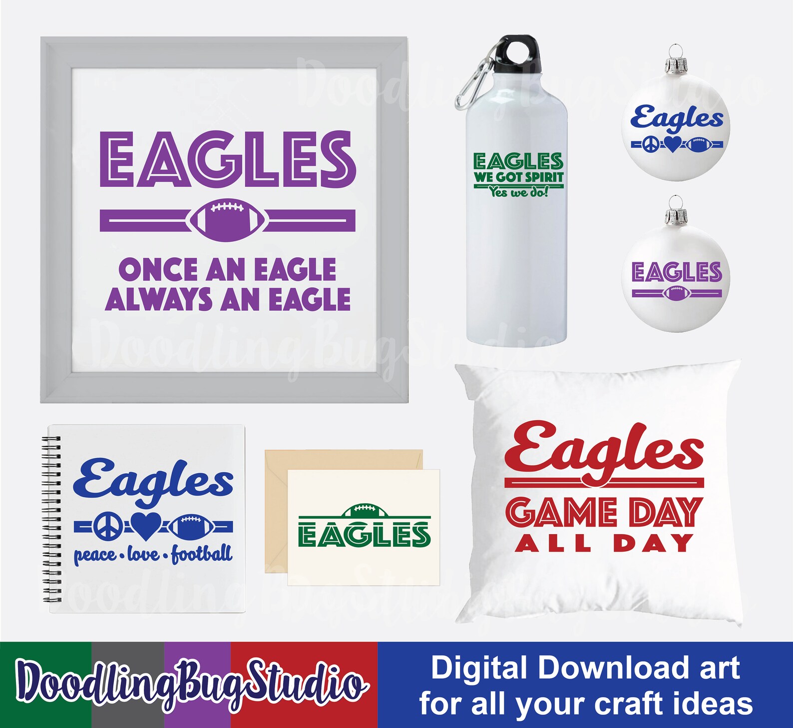 Eagles Bundle SVG, Eagles PNG, Eagles Clipart, Gift for Eagles Fan ...