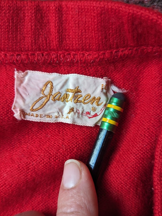 50s Jantzen Red Wool Skirt - Gem