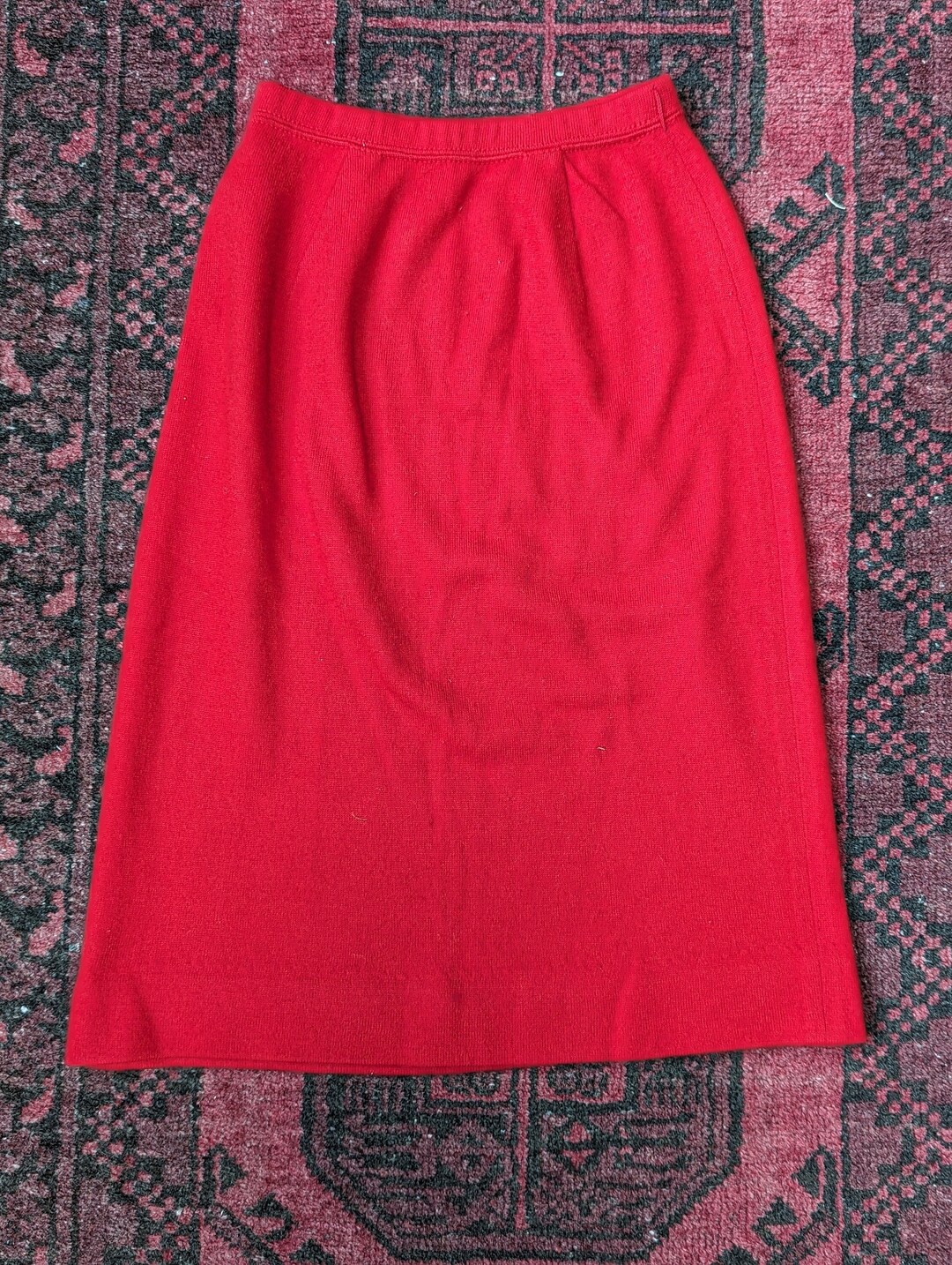 50s Jantzen Red Wool Skirt - Etsy