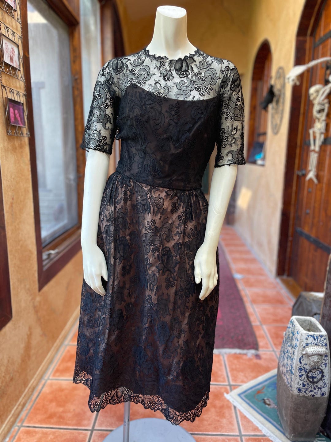 Vintage Harvey Berin Karen Stark Black Lace Party Dress *wounded* - Etsy
