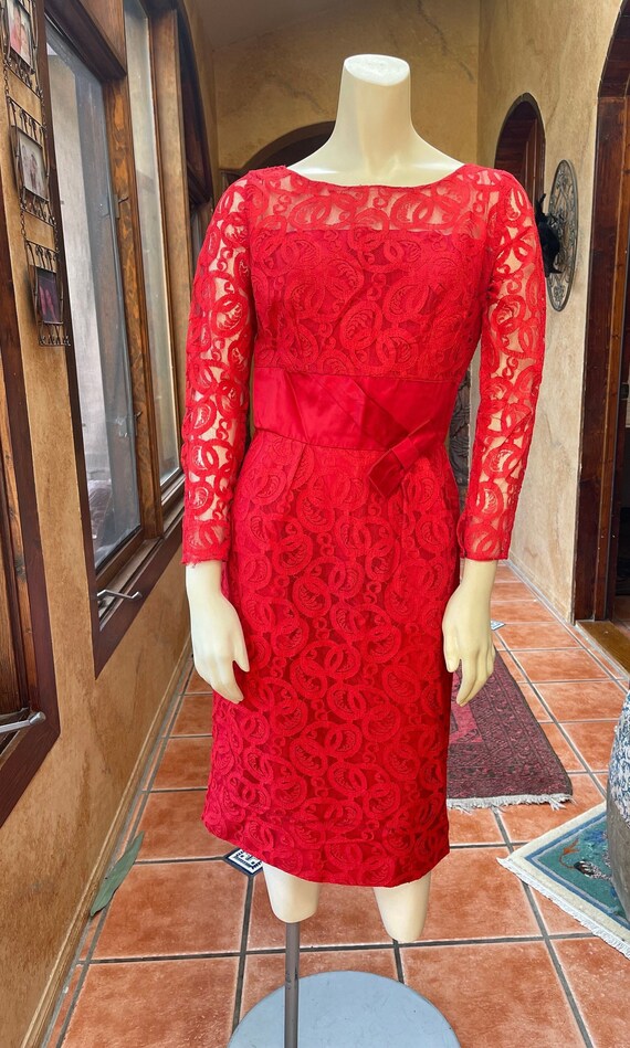 vintage 1950s 60s red - Gem