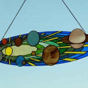 Solar System Tiffany Stained Glass Suncatcher Stained Glass Decor ...