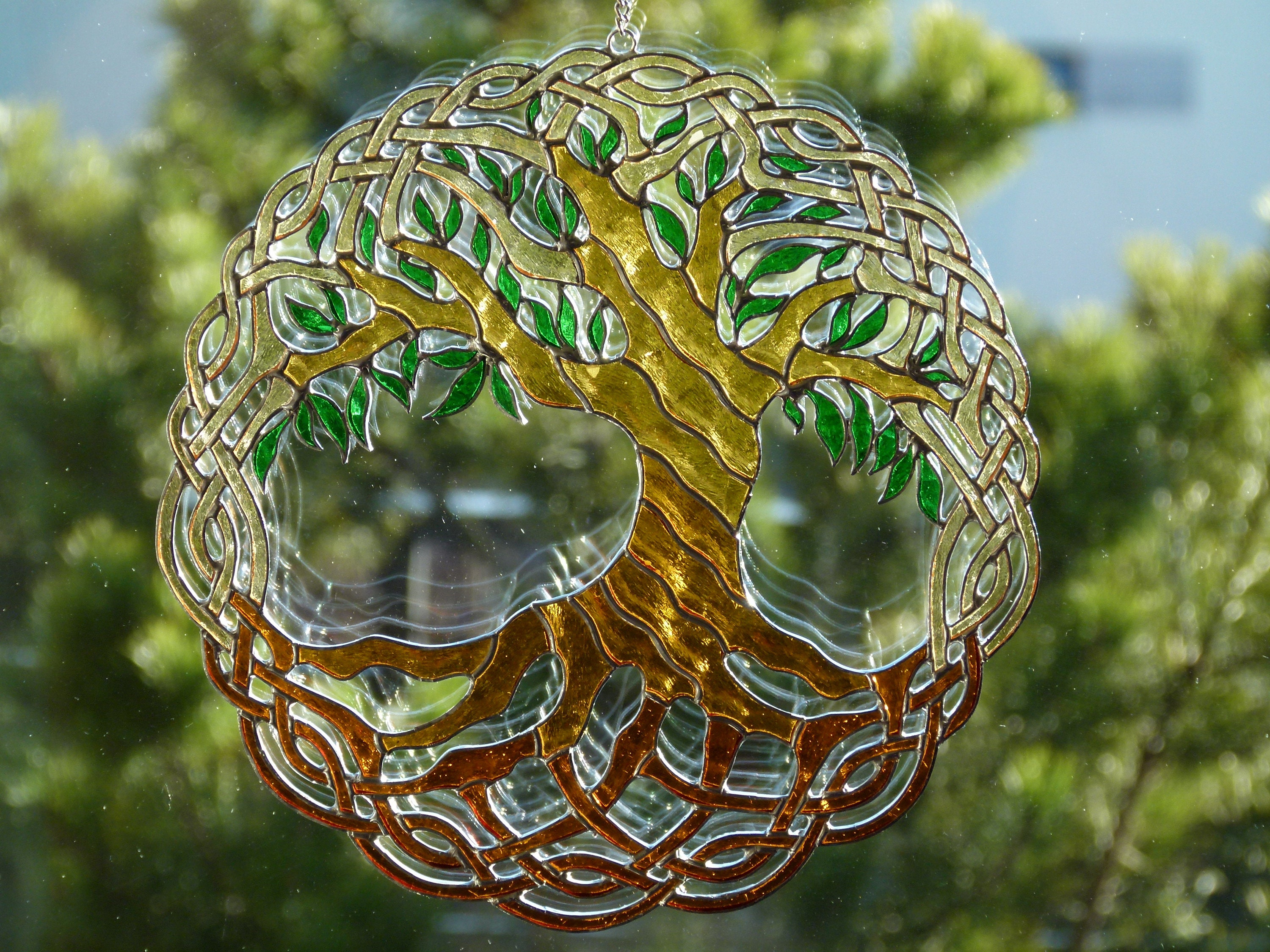 Tree of Life Tiffany Stained Glass Suncatcher Stained Glass | Etsy