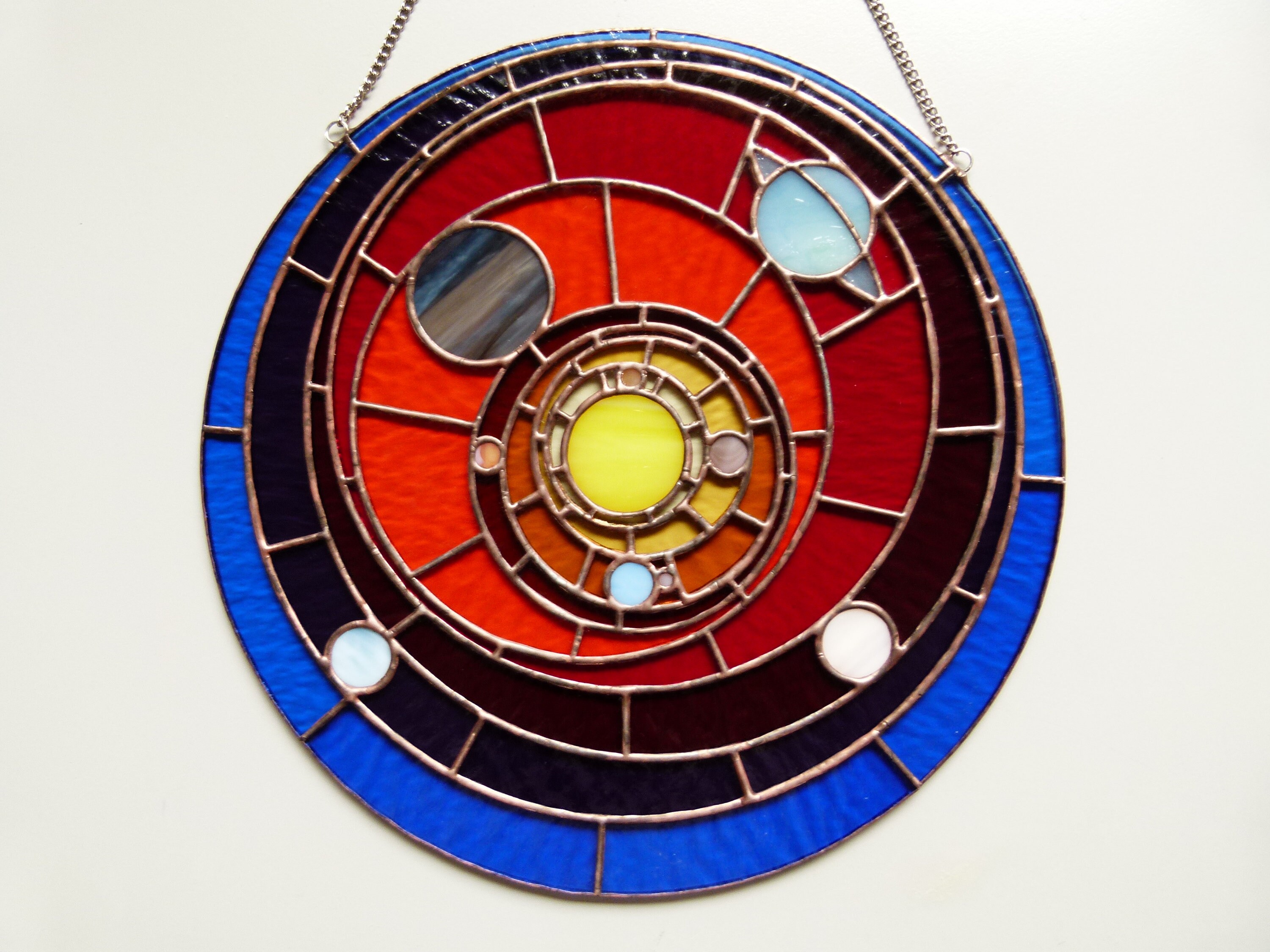 Solar System Tiffany Stained Glass Suncatcher Stained Glass Decor ...