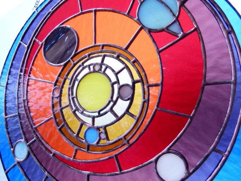 Solar System Tiffany Stained Glass Suncatcher Stained Glass Decor ...