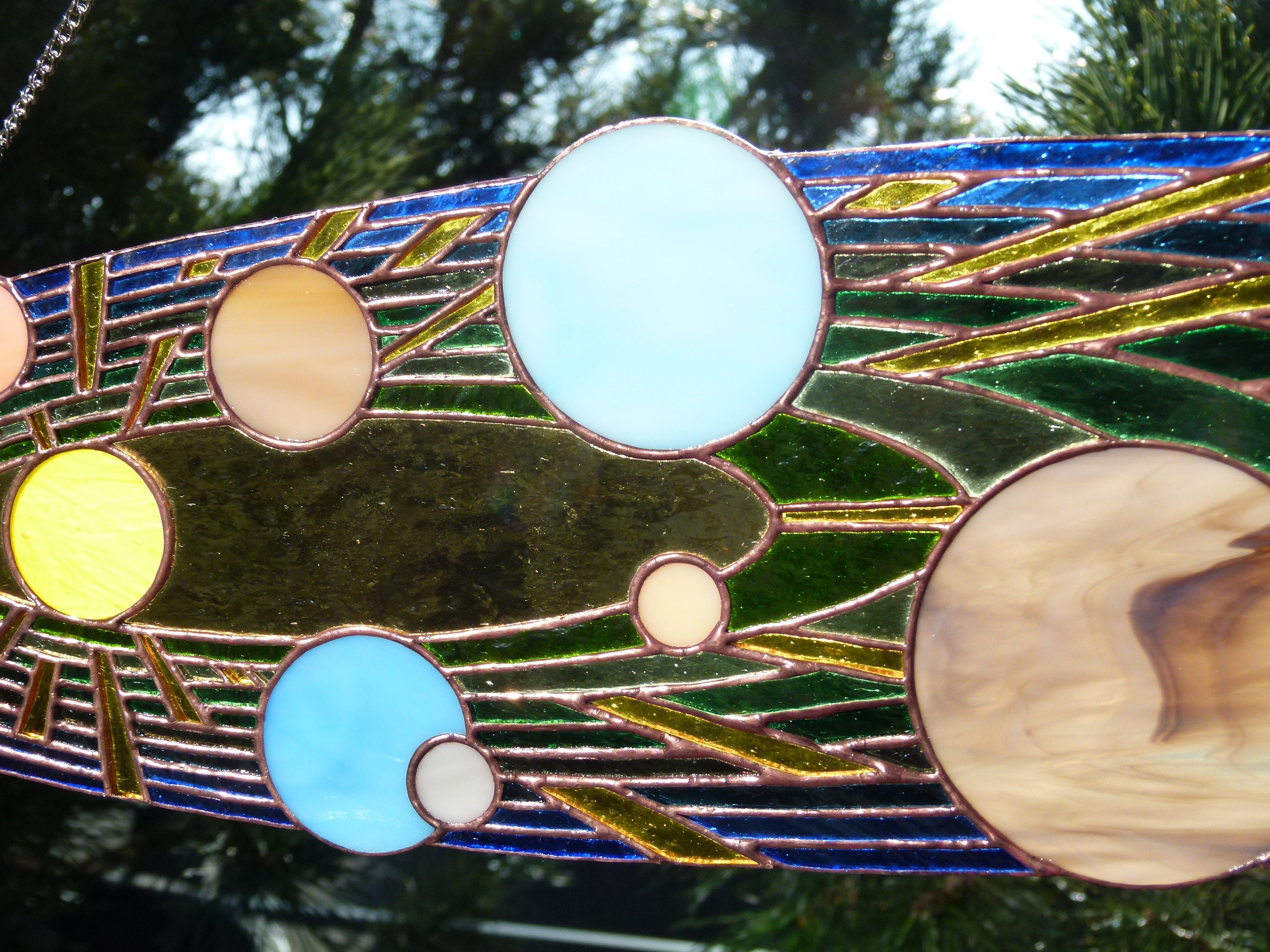 Solar System Tiffany Stained Glass Suncatcher Stained Glass Decor ...