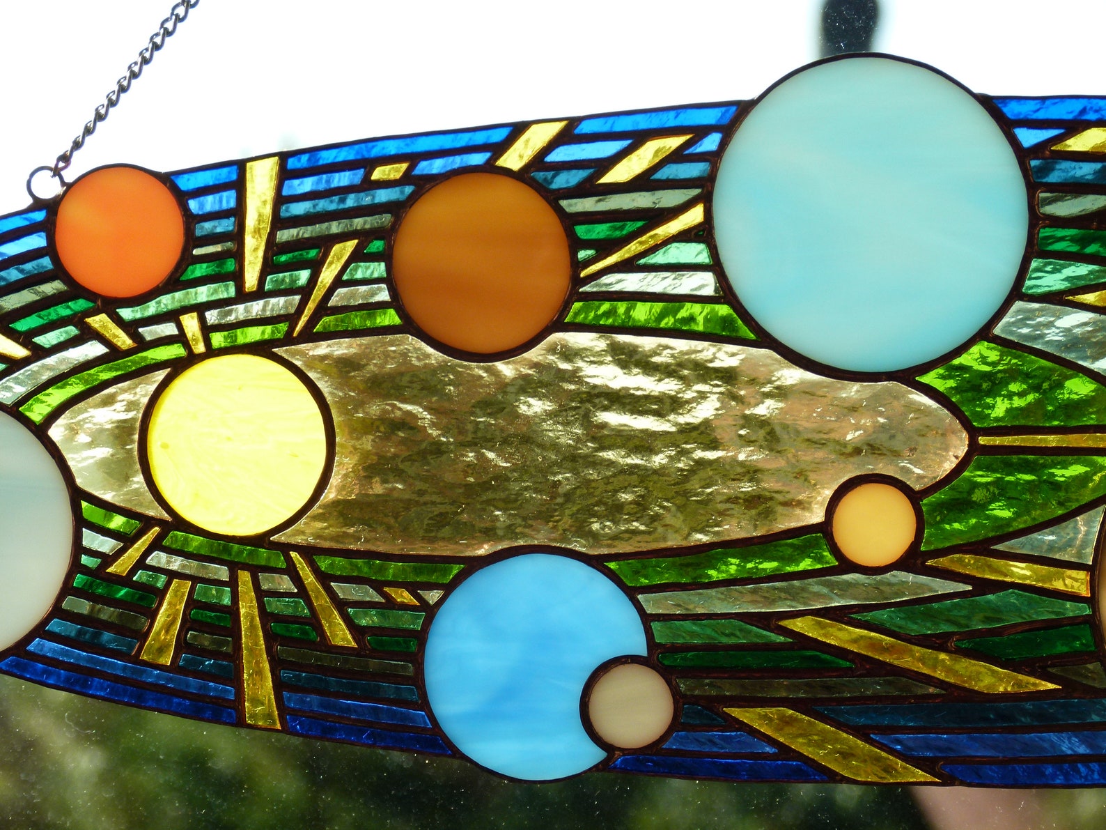 Solar System Tiffany Stained Glass Suncatcher Stained Glass Decor ...