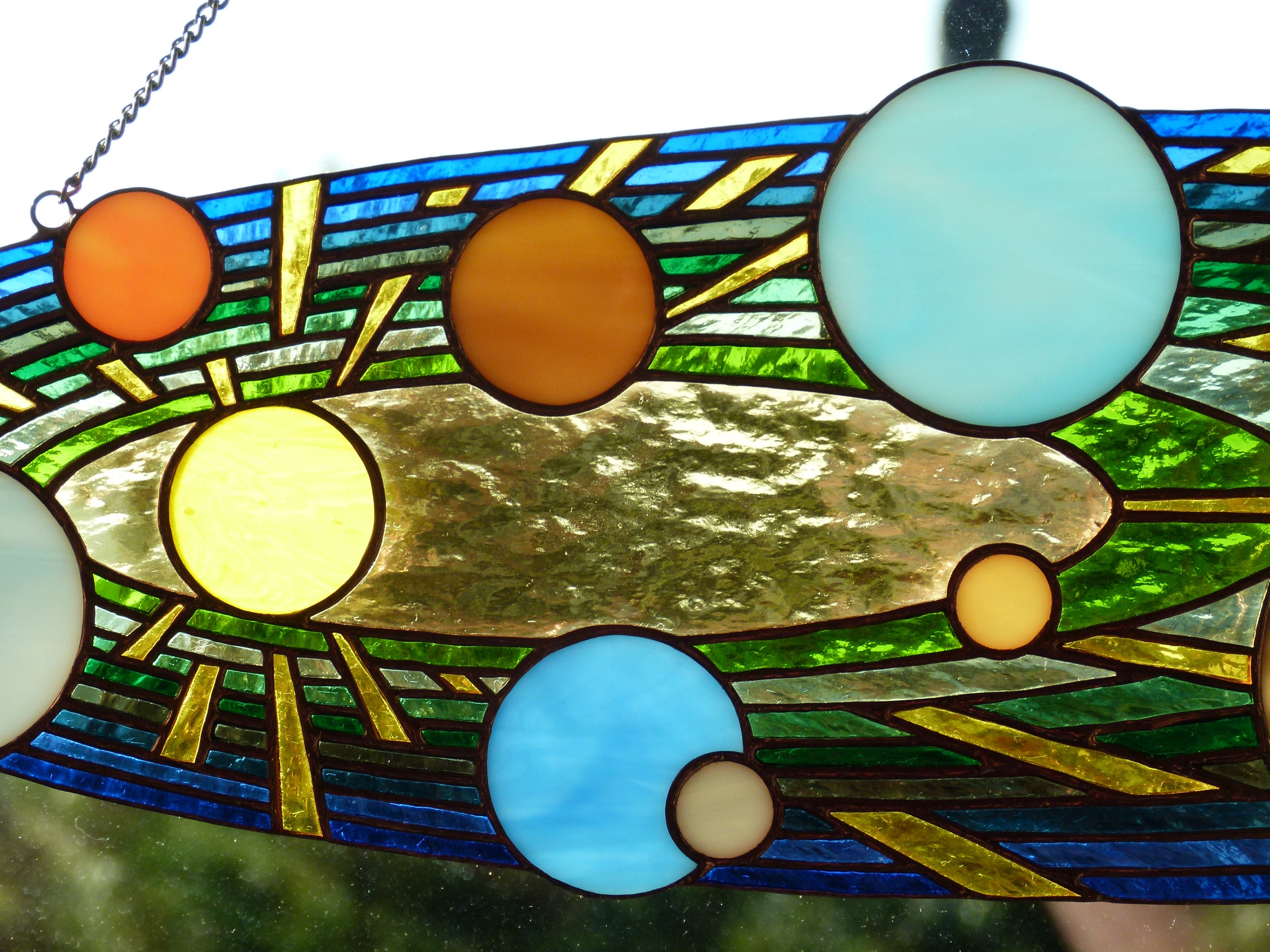 Solar System Tiffany Stained Glass Suncatcher Stained Glass Decor ...