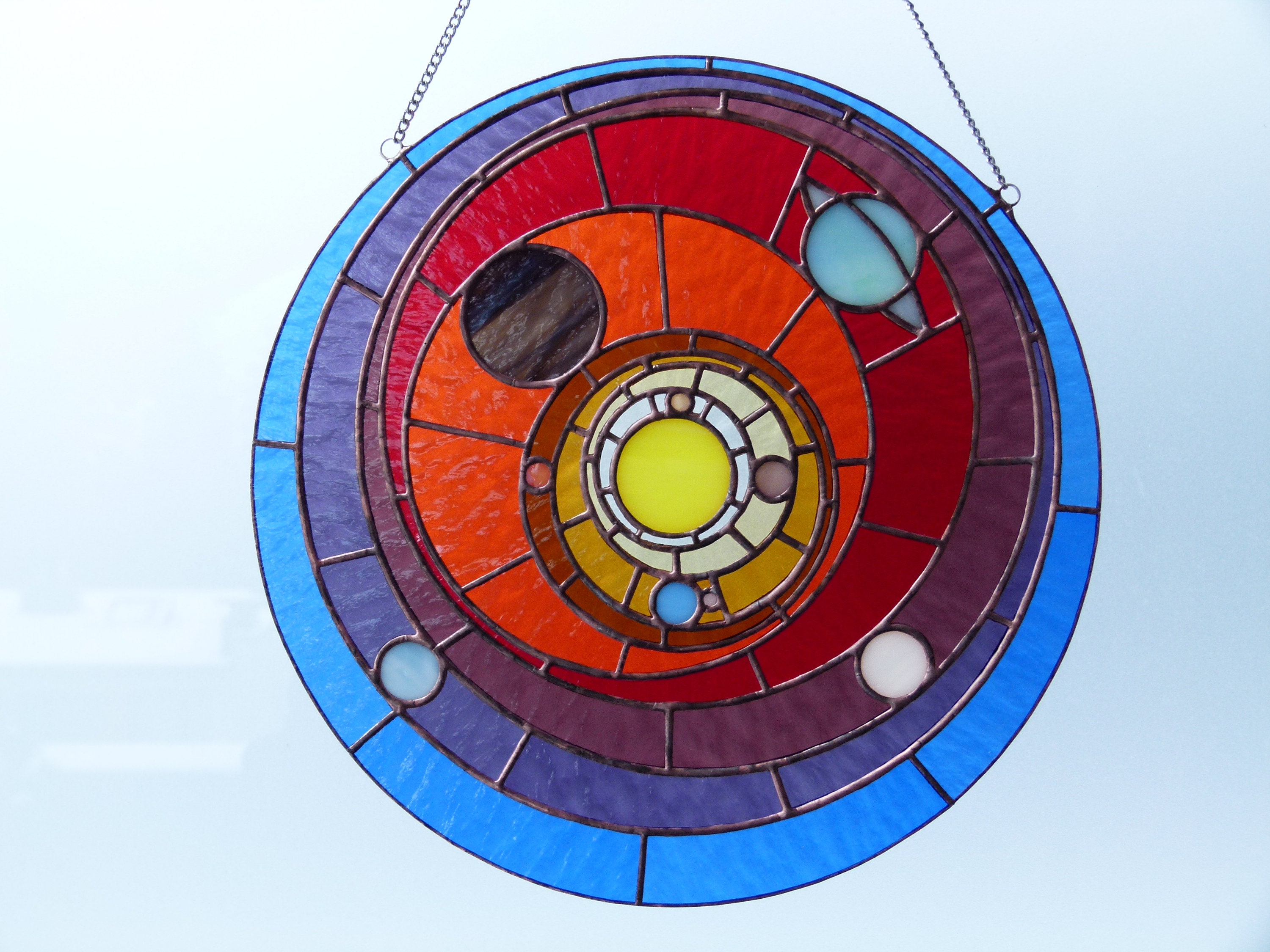 Solar System Tiffany Stained Glass Suncatcher Stained Glass Decor ...